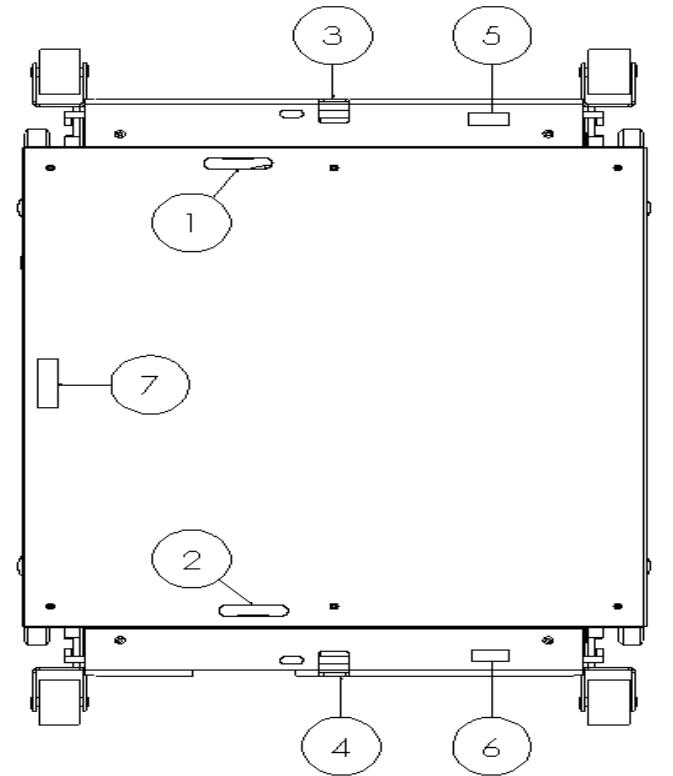 Shuttle robot sensor positions (top view) shuttle robot has