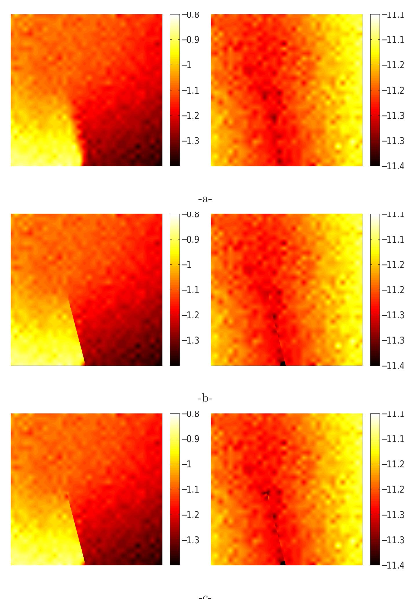 Normal (left) and tangential (right) displacement map for