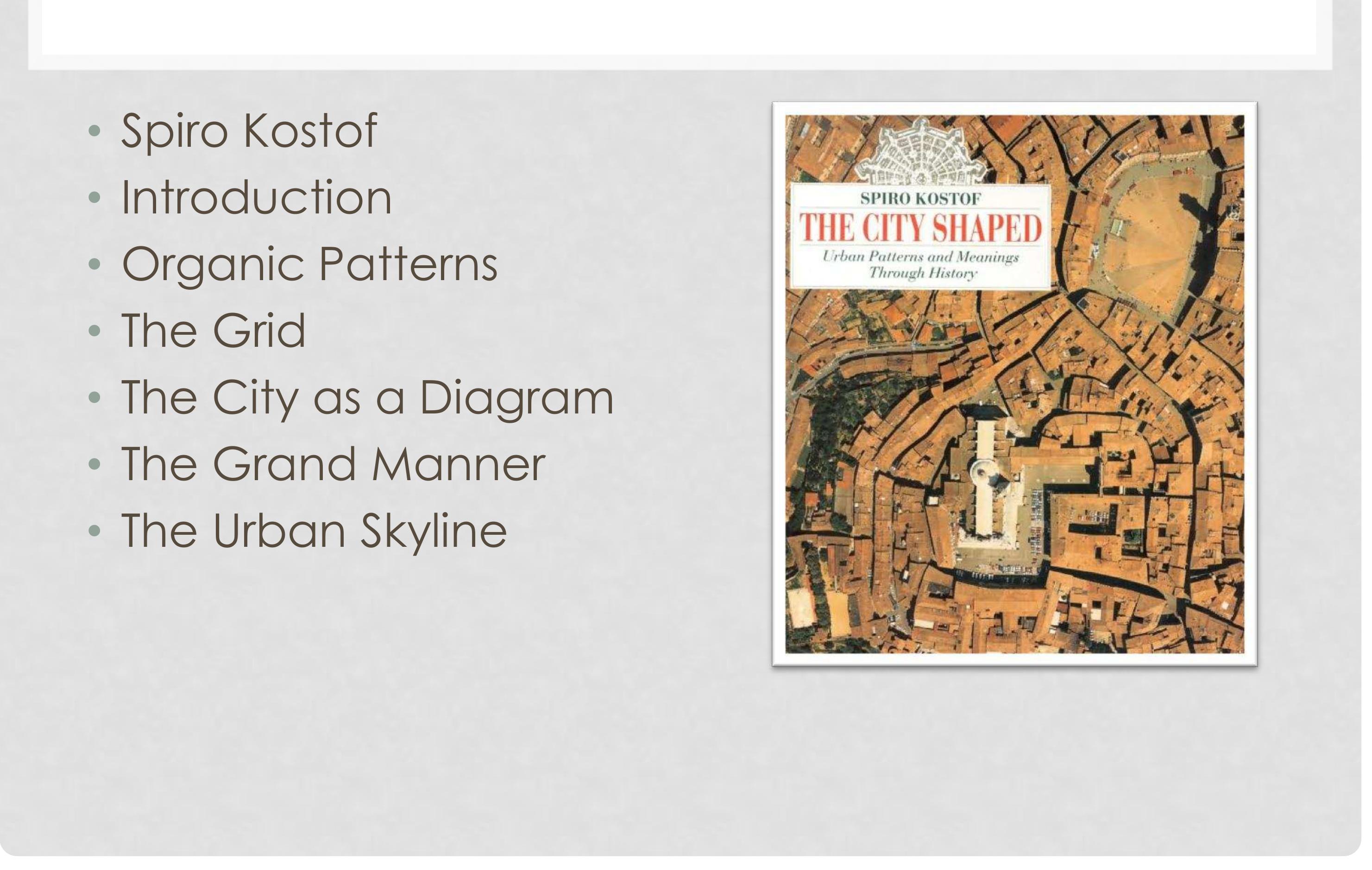 (PDF) THE CITY SHAPED