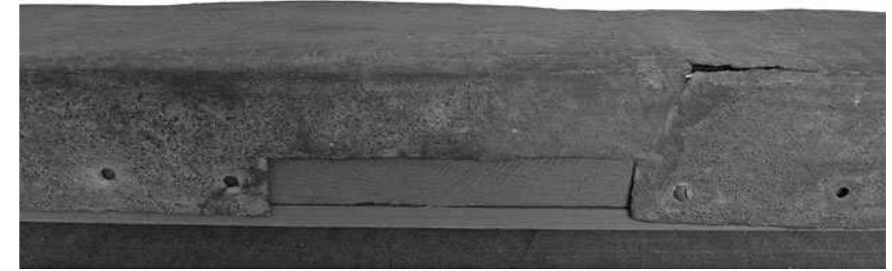 Section of edging-strip bm 124669 showing cut-outs and