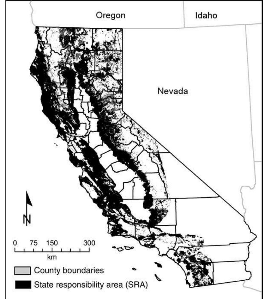 Fic. 1. map of california department of forestry and fire