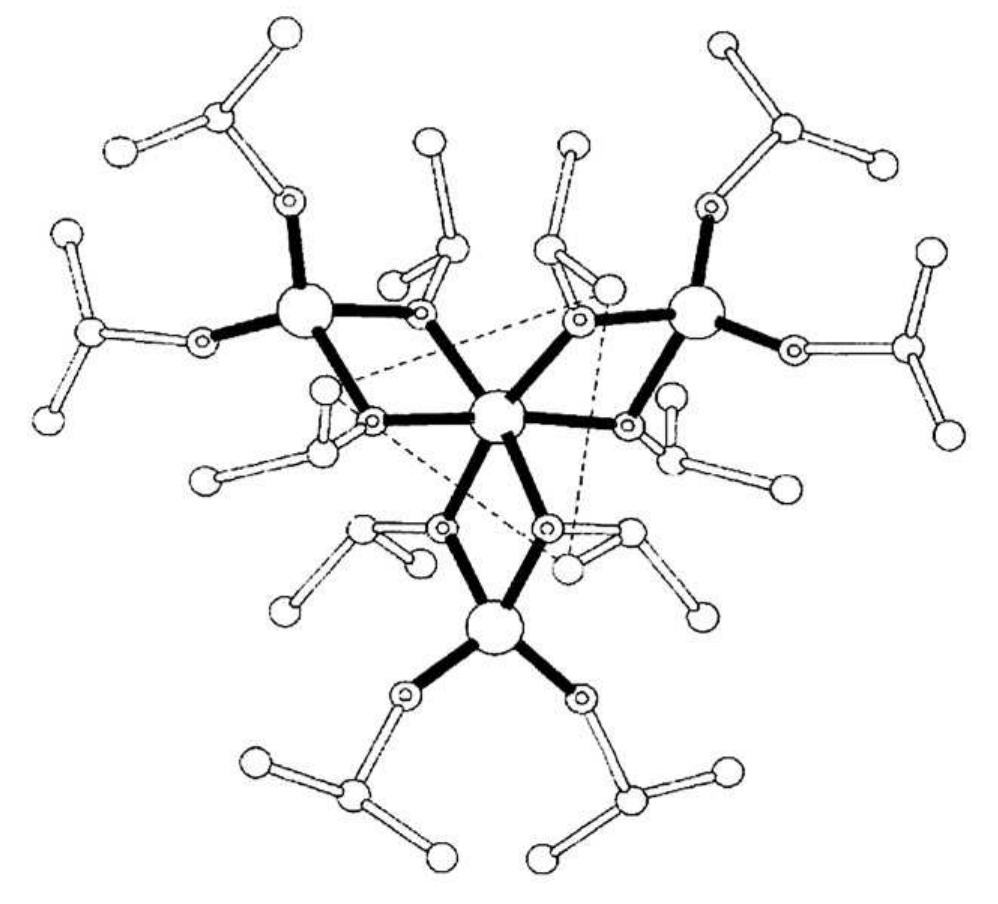 A view of the tetranuclear structure of ati emphasizing the
