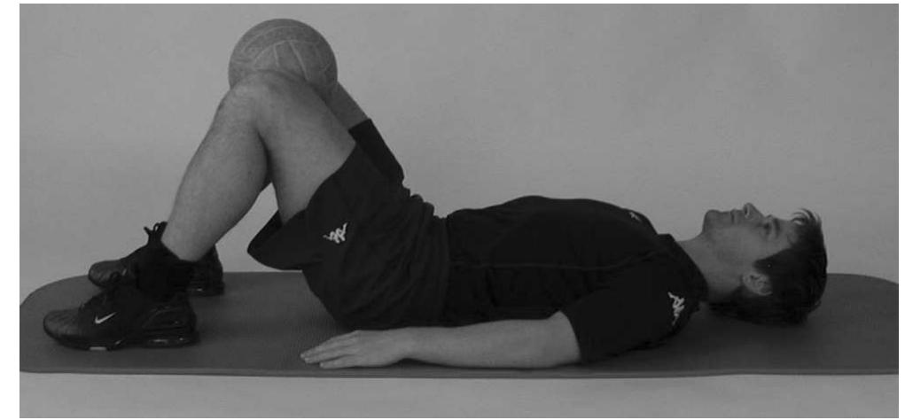 Groin exercise. a variety of different exercises were