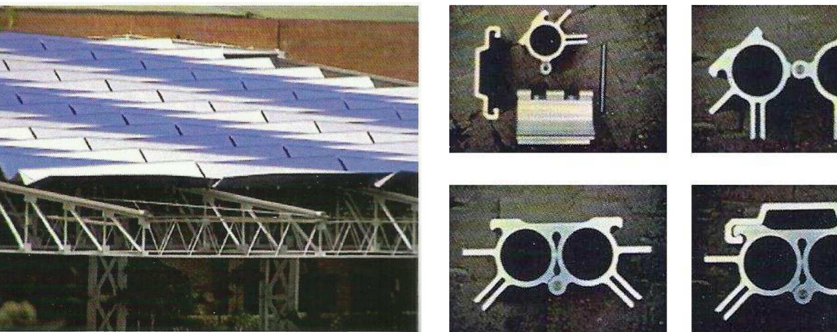 23a deployable roof from miura-ori pattern fig 3.23b joints