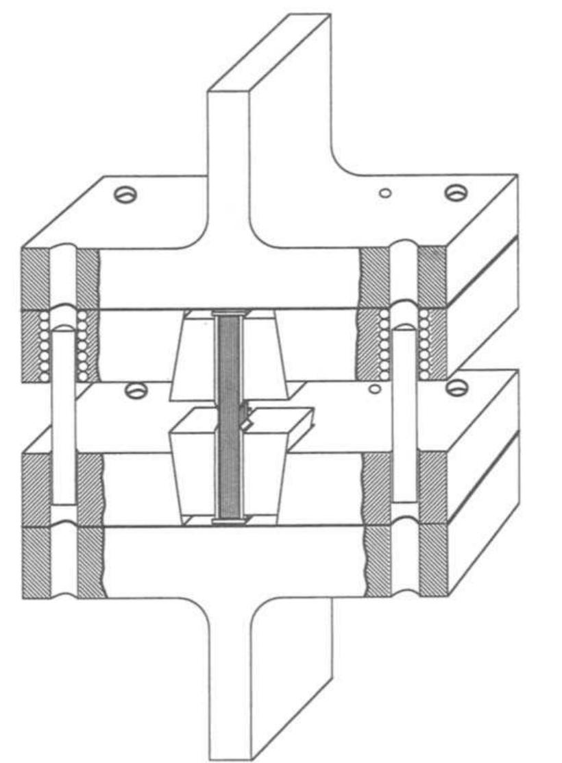 Schematic representation of nu compression test fixture.
