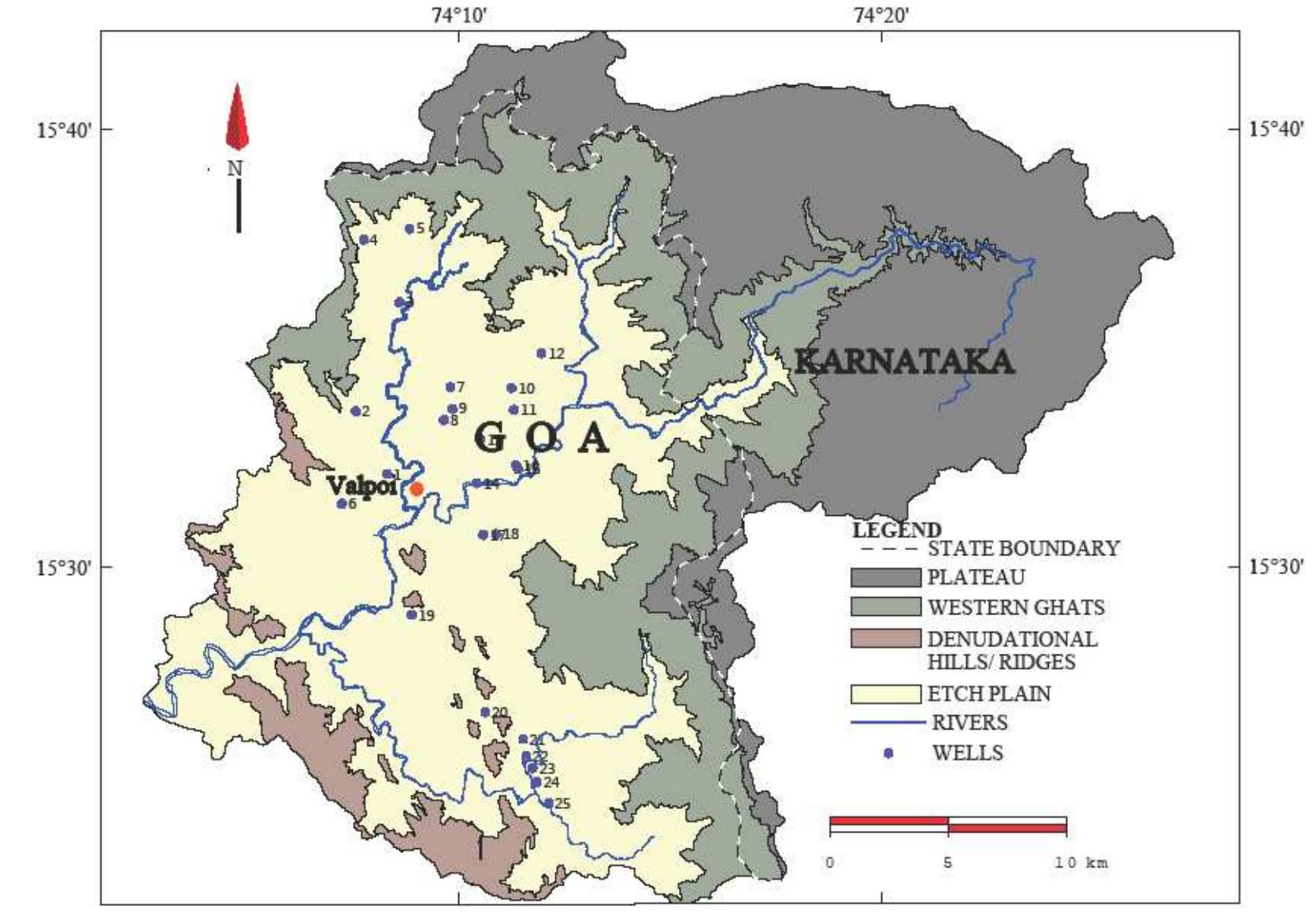 Physiographic map of mhadei river watershed. (ii) topography