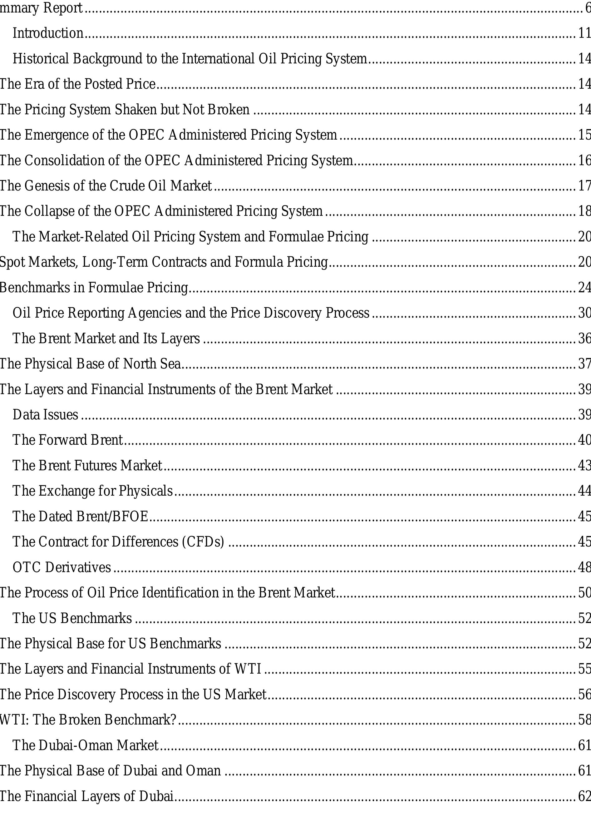 Table 1 - from An Anatomy of the Crude Oil Pricing System