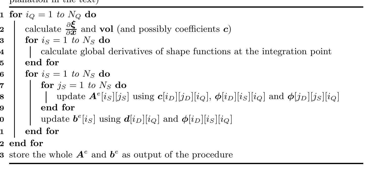 Algorithm 3: the qss_geolinear version of numerical