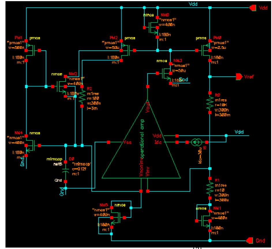 The band-gap circuit '*! the band gap circuit is designed by