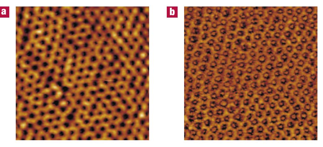 Afm images of the film surface of the asymmetric ps- b-p4vp