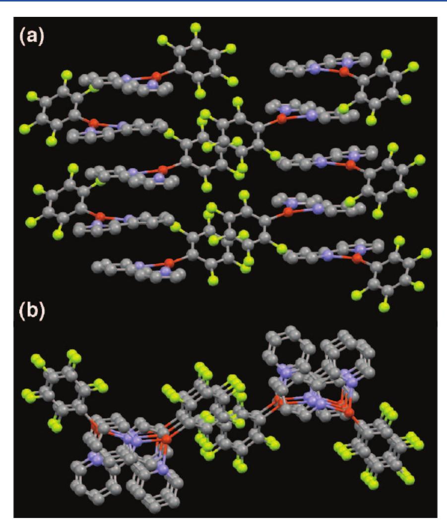 View of the extended structure of 3 along the