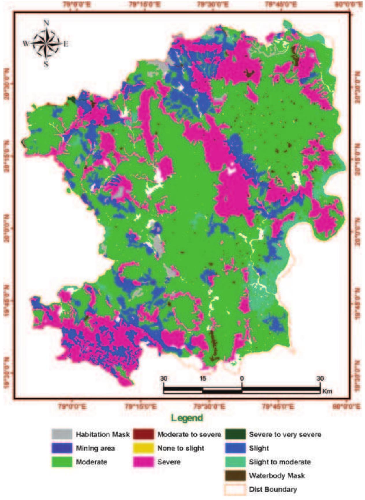 ‘igure 14. map depicting the soil erosion potential in