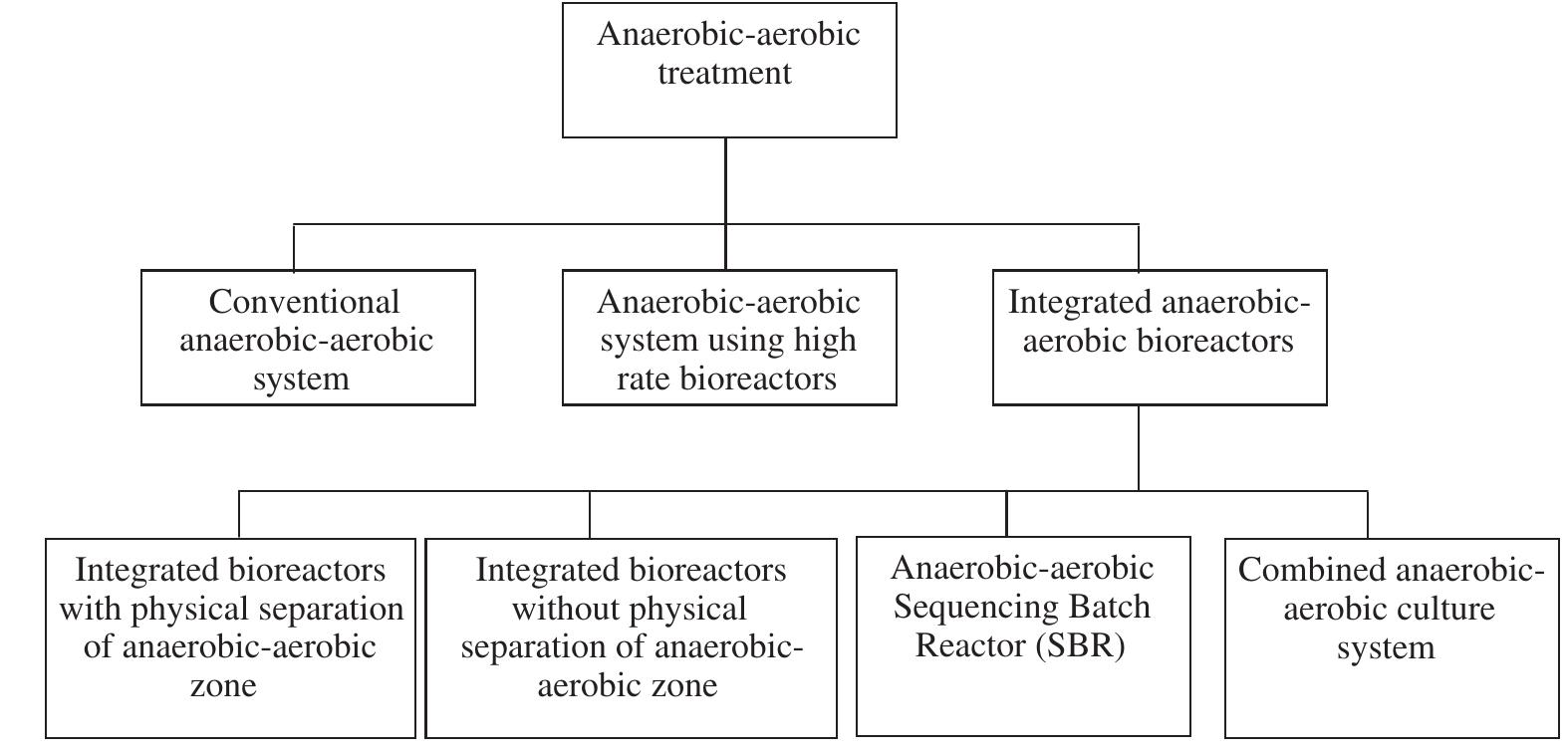 Types of combined anaerobic-aerobic system [71].