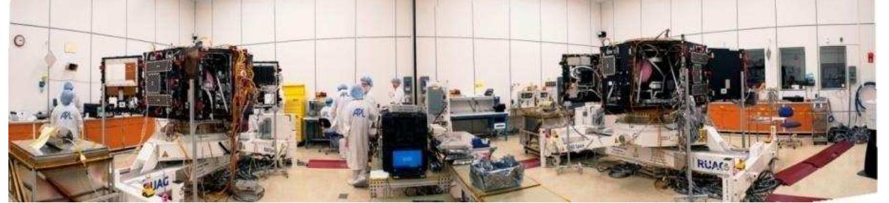 1 two rbsp spacecraft in cleanroom at apl solar array panel
