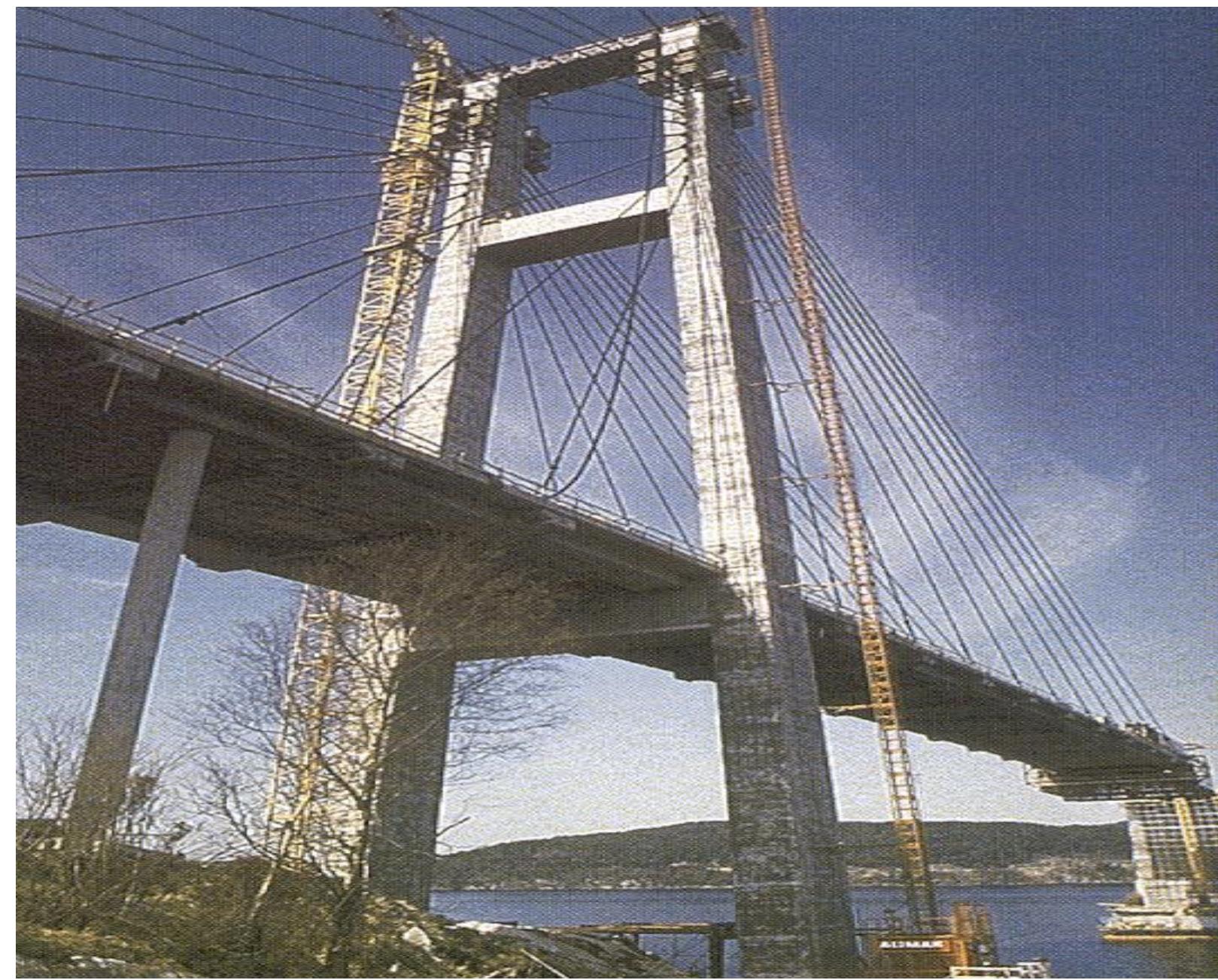 The caisson below the ramp structure is the fixed point for