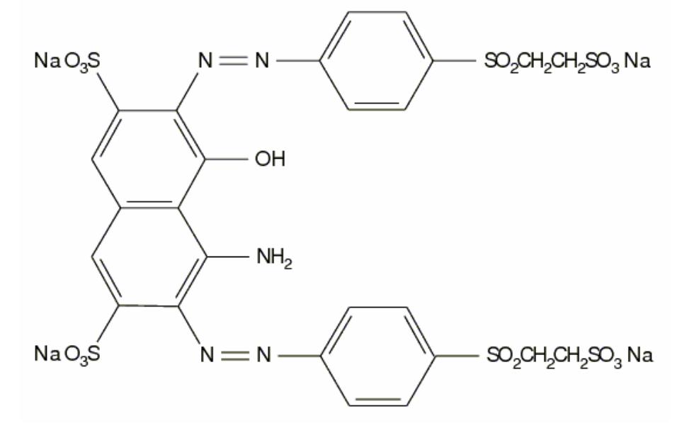 (1) : schematic of the molecular structure of remazol black
