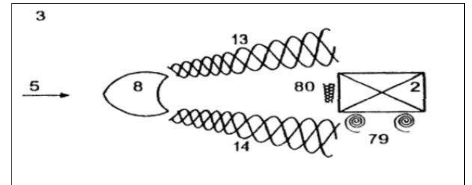 Plan view of hydrofoil deflector (oppenheimer and saunders