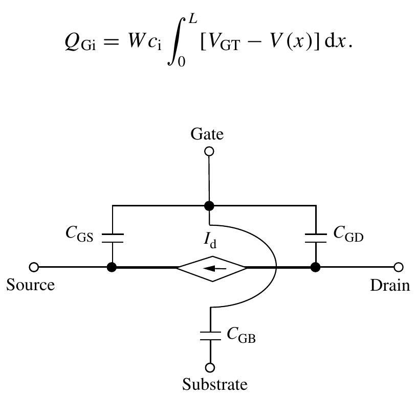 16 large-signal equivalent circuit of intrinsic mosfet based