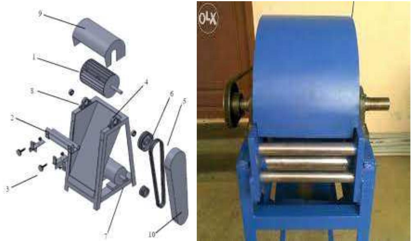 Exploded view of existing machine it is simple machine