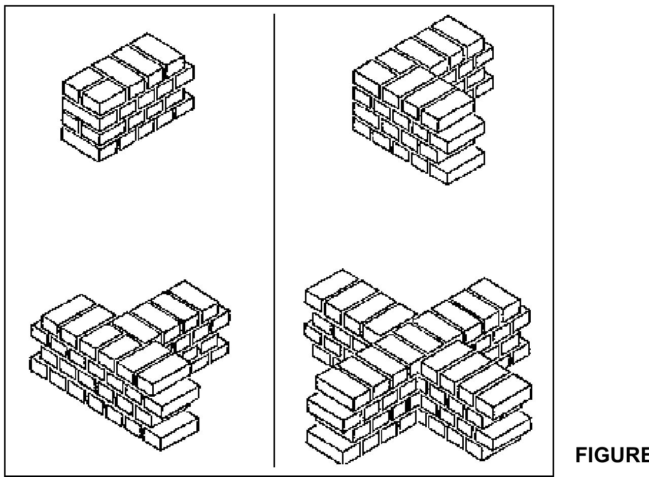 A few examples of header bonding patterns for walls one
