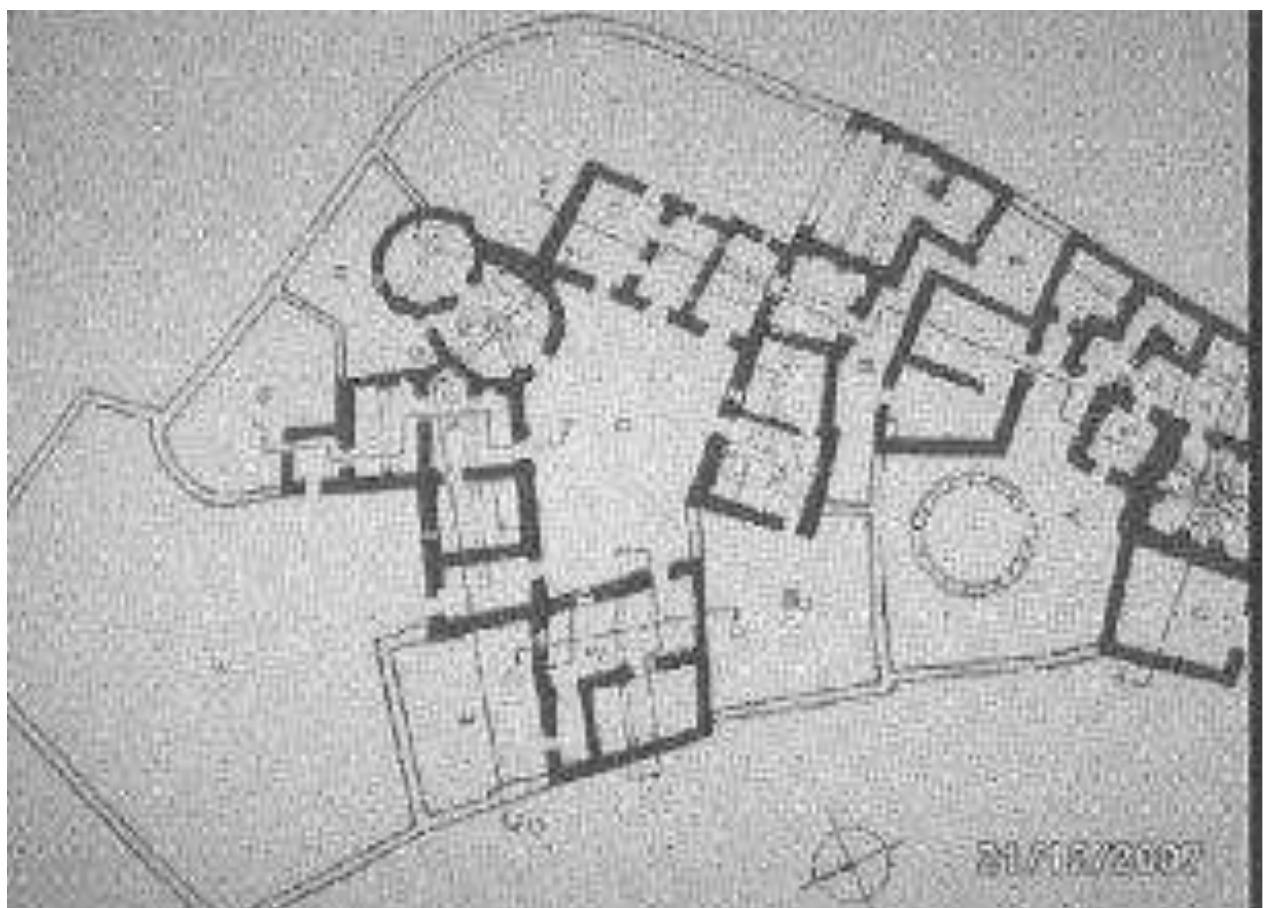 Typical traditional hausa house plan. source: adeyemi,