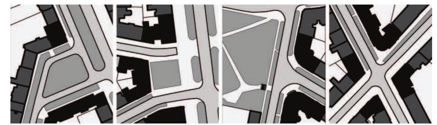 Different types of public spaces — square, piazzetta, park,