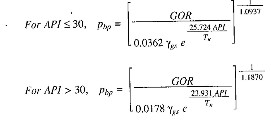 The third step is to calculate the equilibrium gas/oil ratio