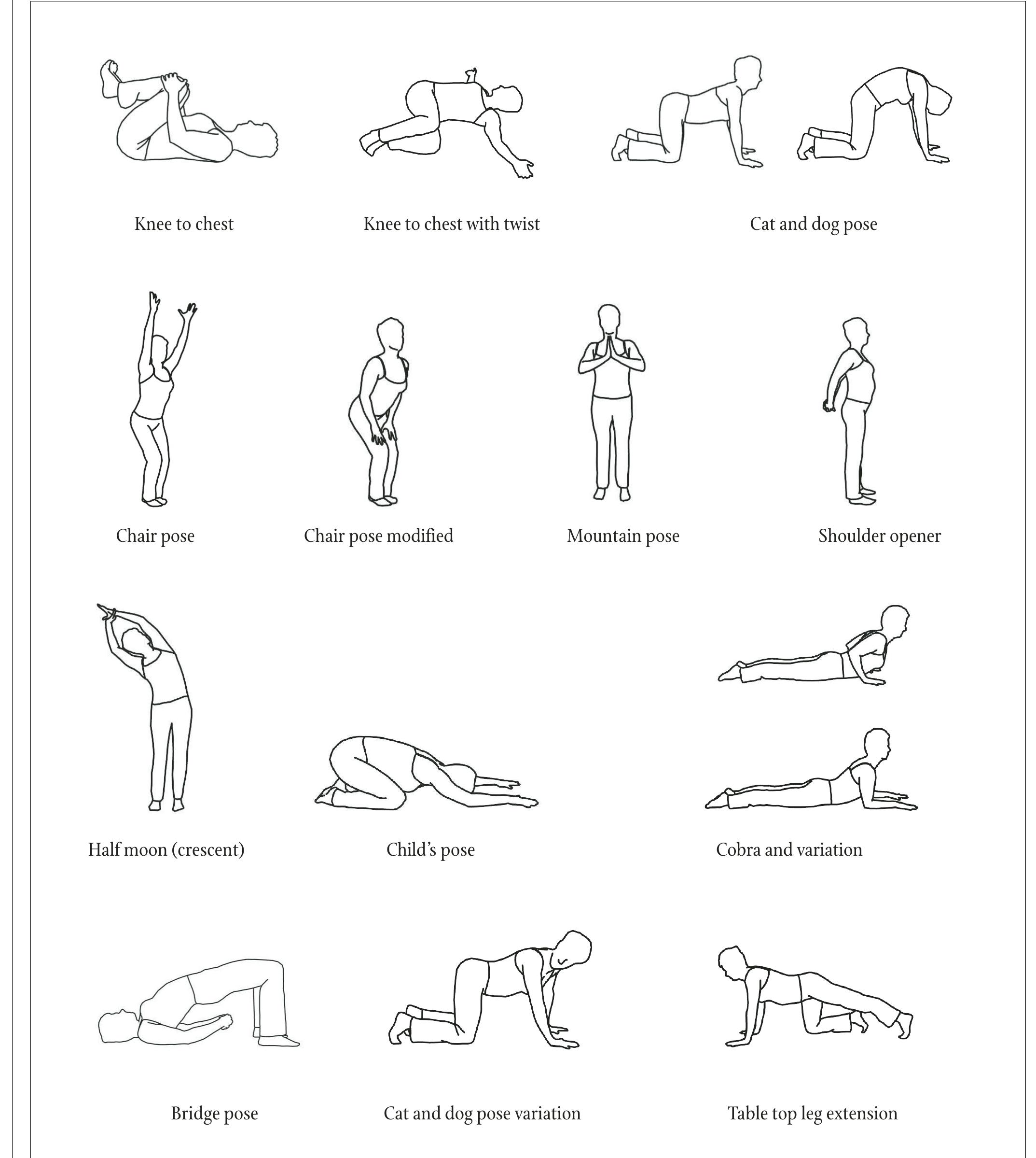 Appendix figure the yoga postures (asanas) shown were part
