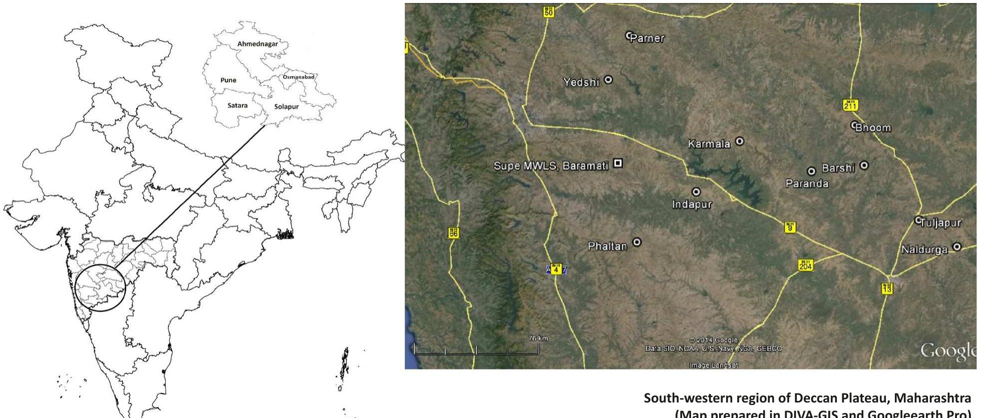 Study area showing mayureshwar wildlife sanctuary with