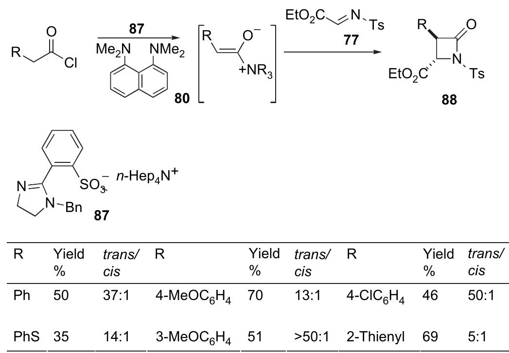 Catalytic trans-selective b-lactam formation. procedures