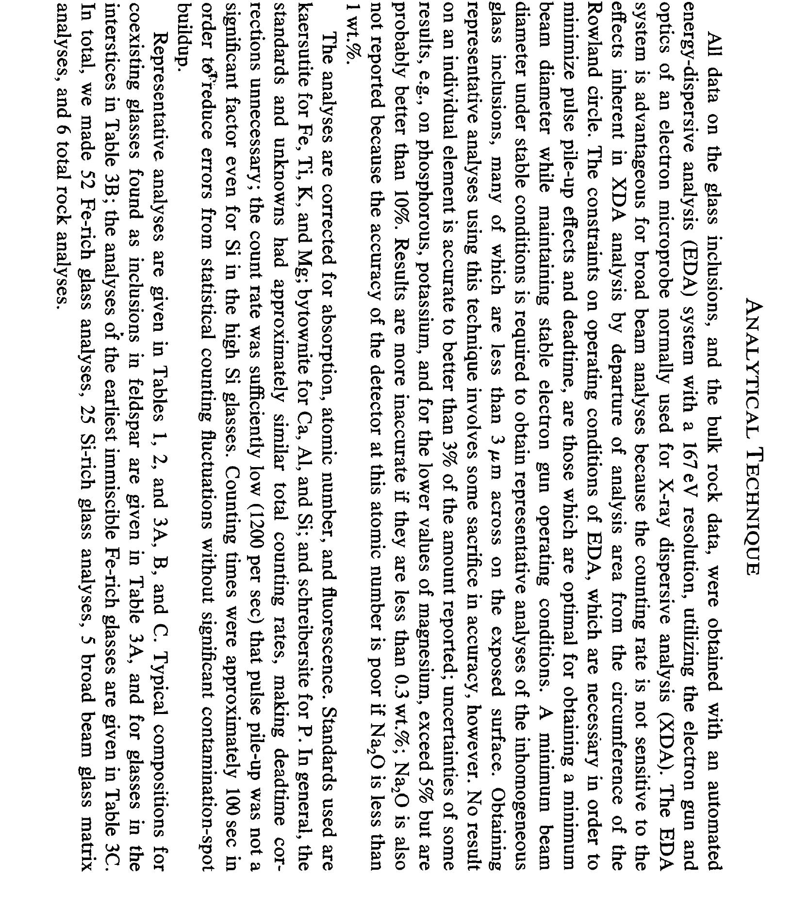 Table 1 - Melt immiscibility in Apollo 15 KREEP - Origin of