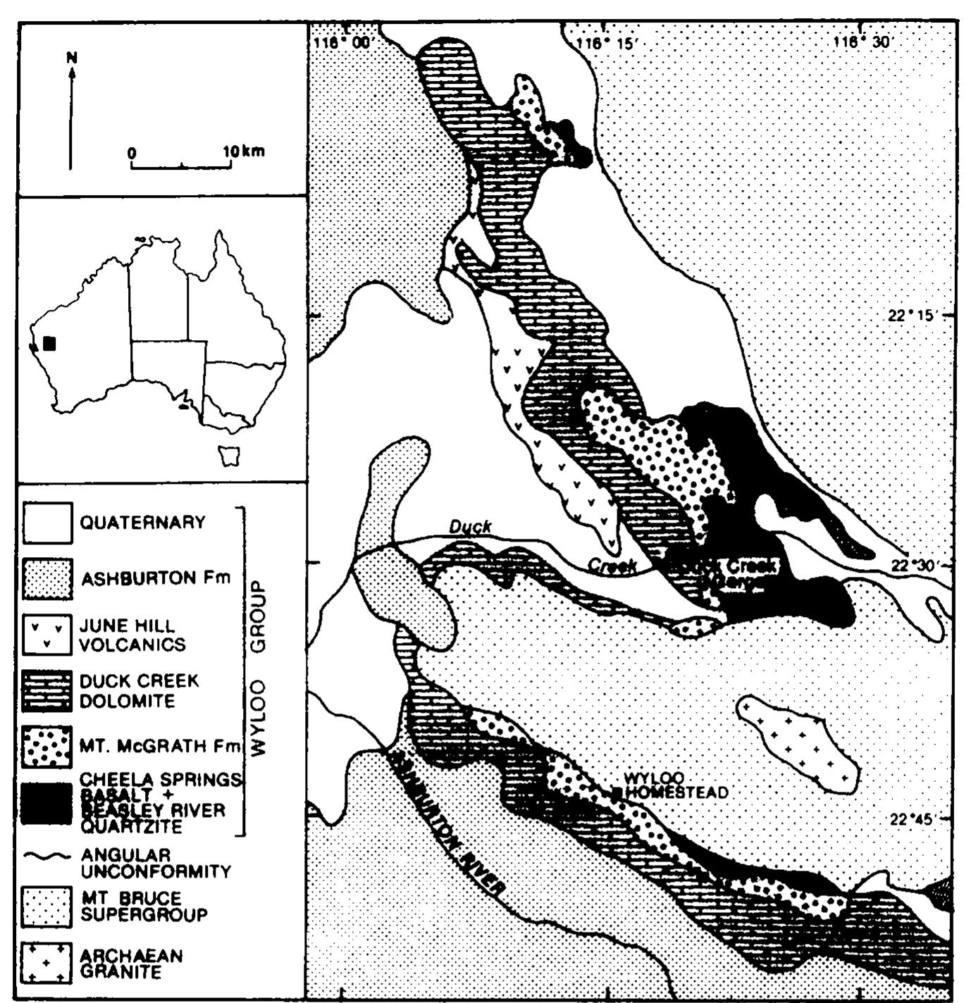 Geological sketch map of part of the western pilbara, w.a.,