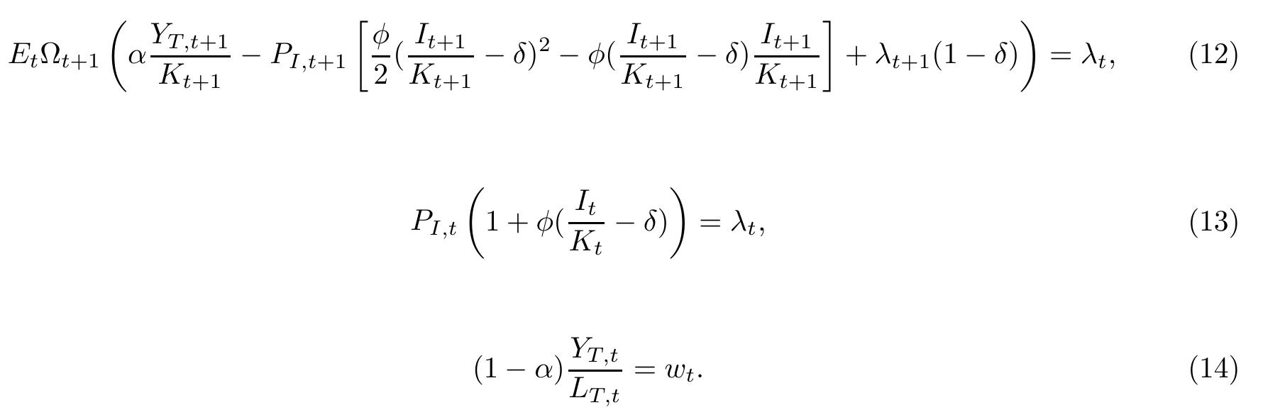 The euler equation (12) describes the evolution of x,, the