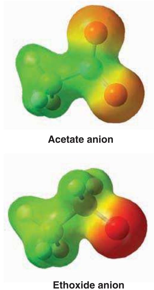 9 calculated electrostatic potential maps at a surface