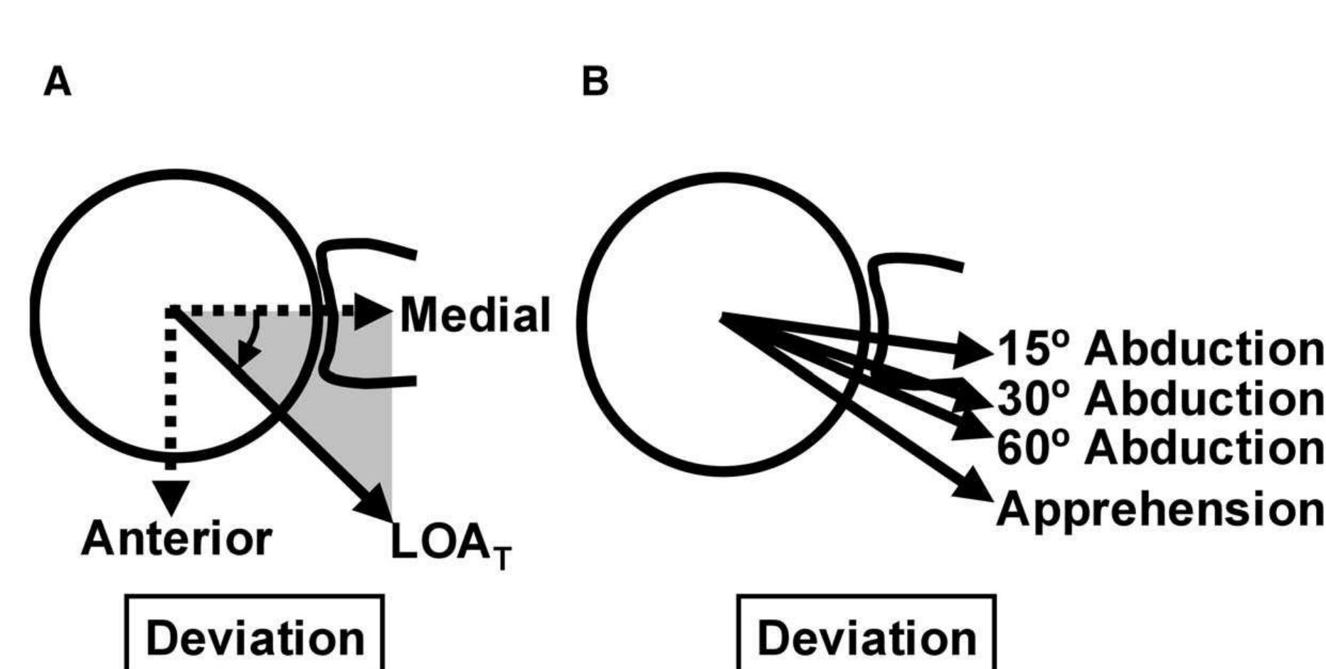 Axial views of glenohumeral joint (transverse plane). a,