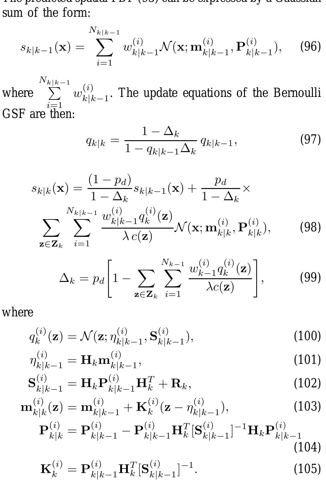 The above results specify a closed form recursion for the