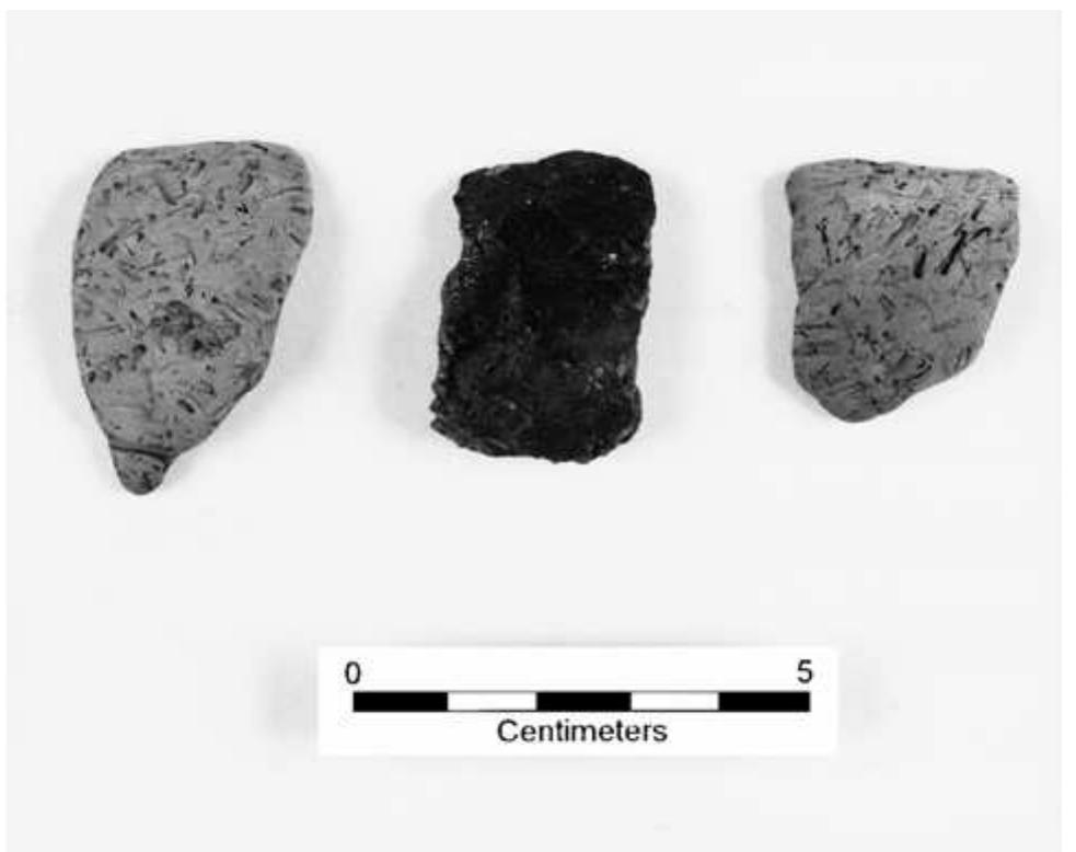 Sherds from the first experimental vessel. every other sherd
