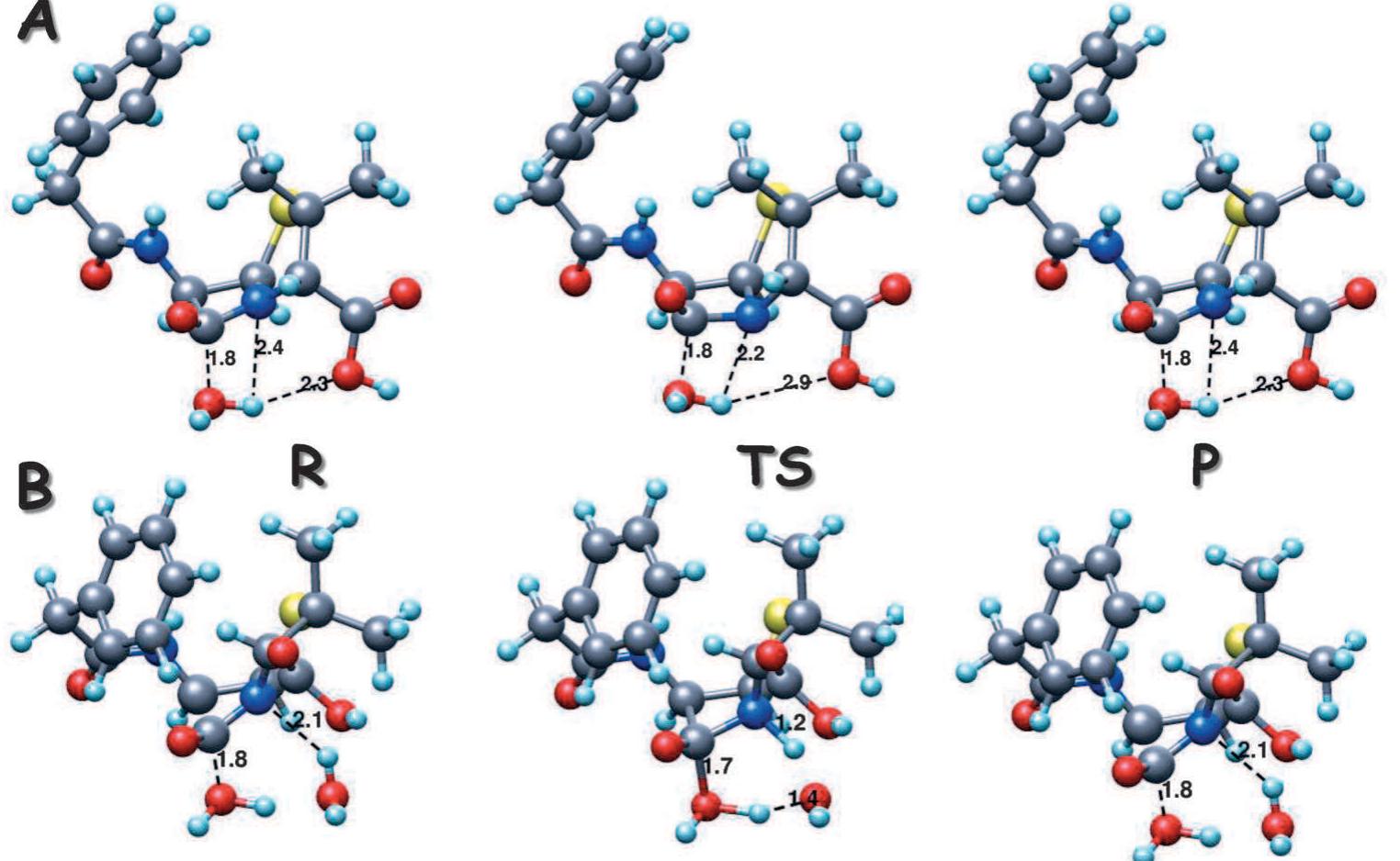 Structures Of Reactants R Transition States Ts And