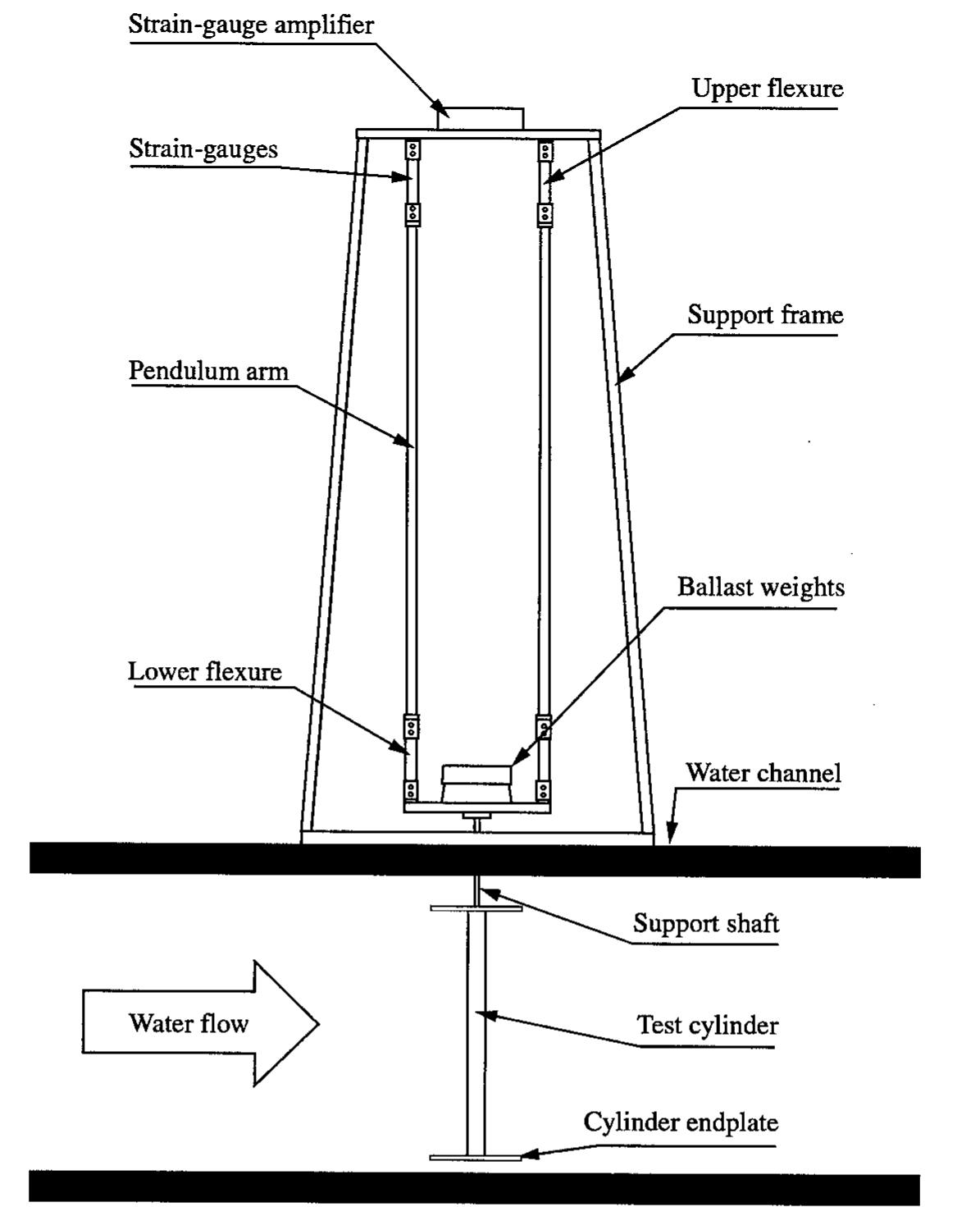 Schematic diagram of the double-pendulum system used for viv