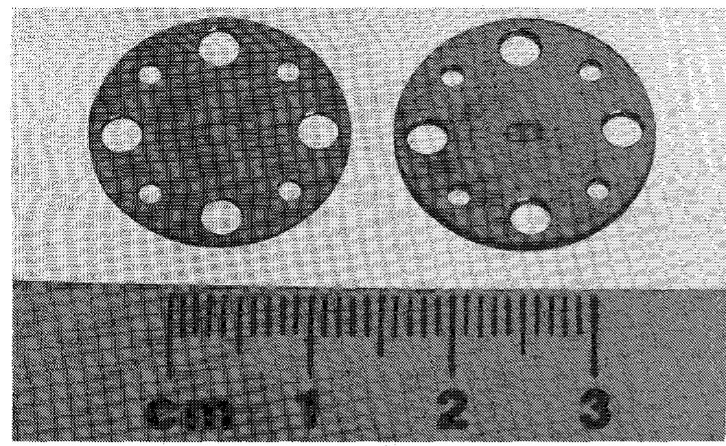 |. photograph of the copper-wafer-mounted samples of krs-s.