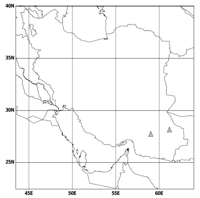 Distribution map of allium lamondiae in iran.
