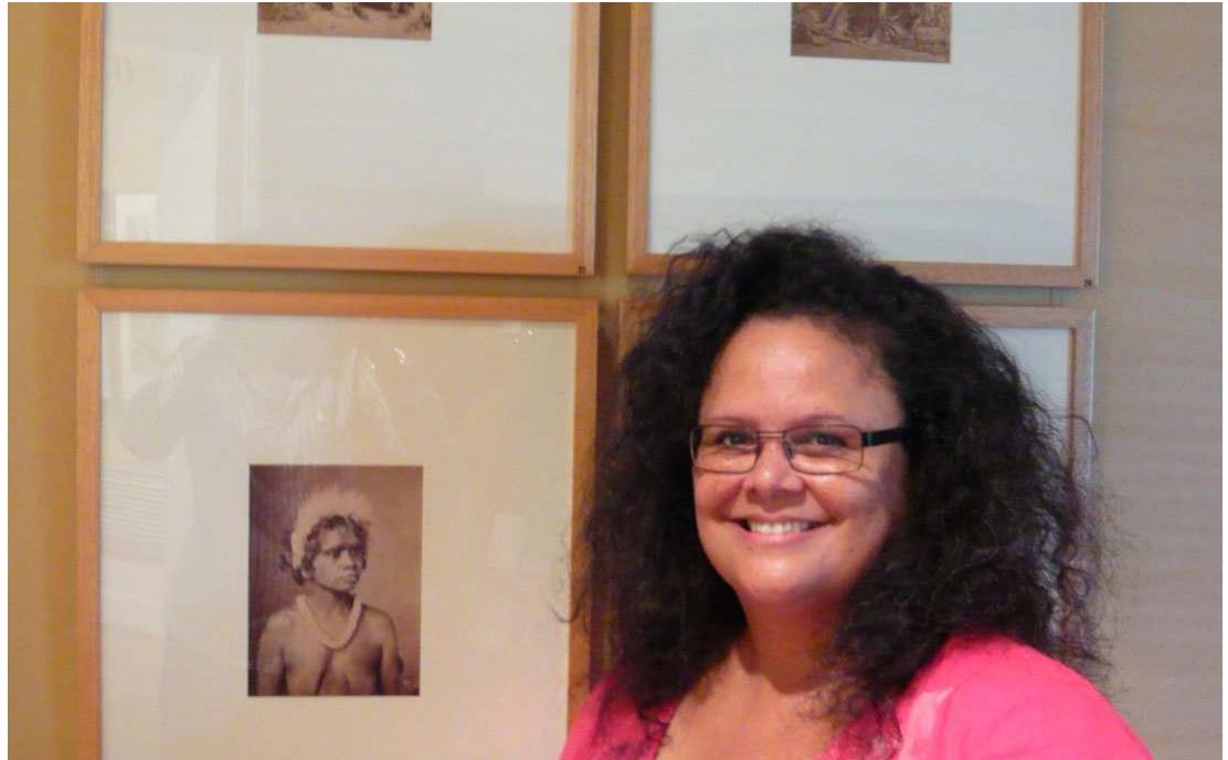 Shauna bostock-smith in front of mary ann of ulmarra in the