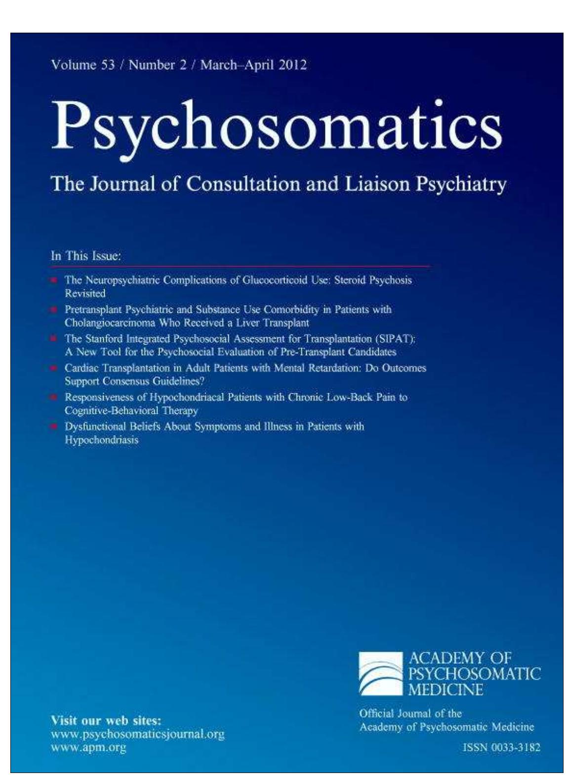 (PDF) The Stanford Integrated Psychosocial Assessment for ...