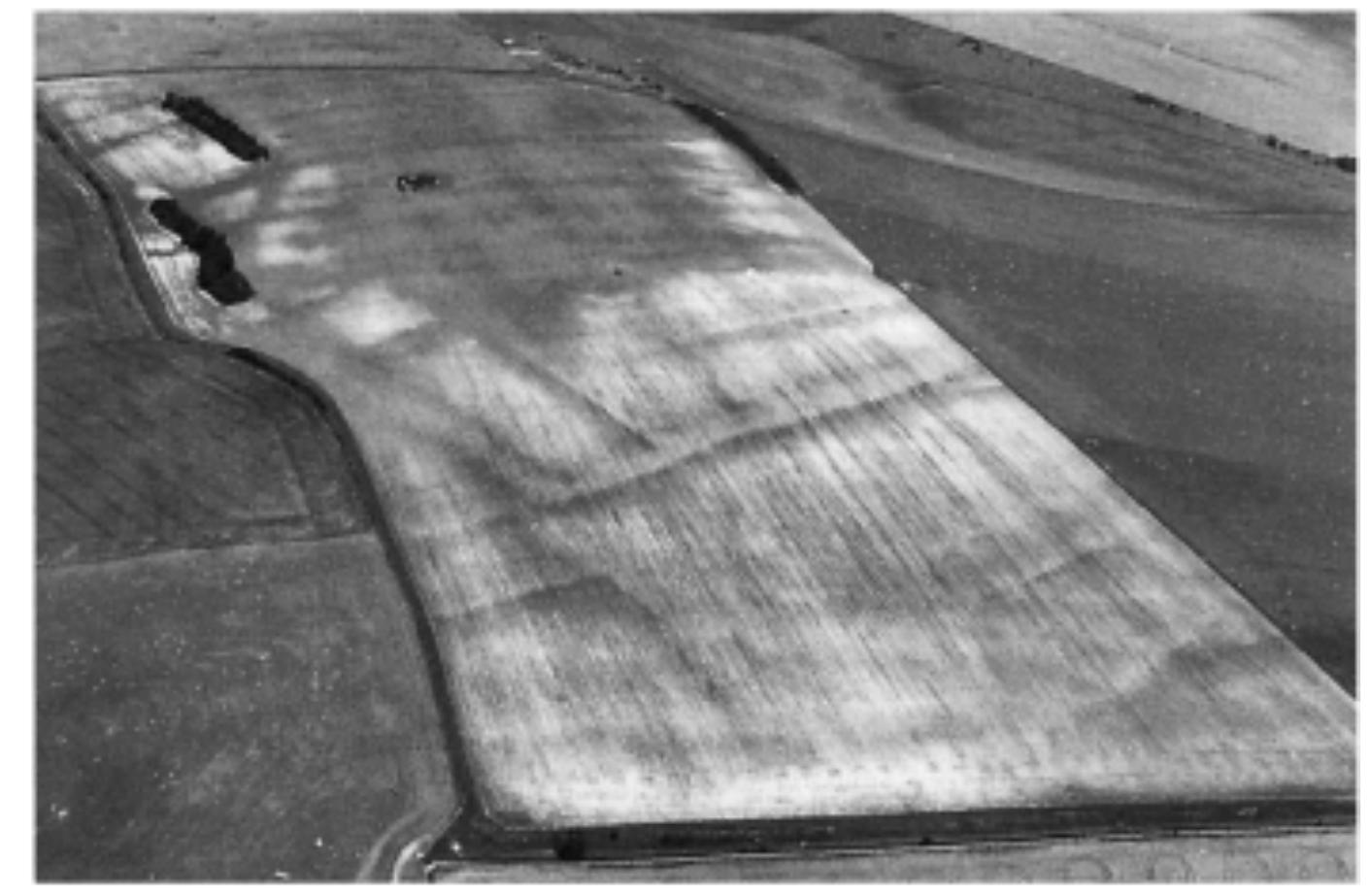 6 aerial photography: crop mark site. romano-british field