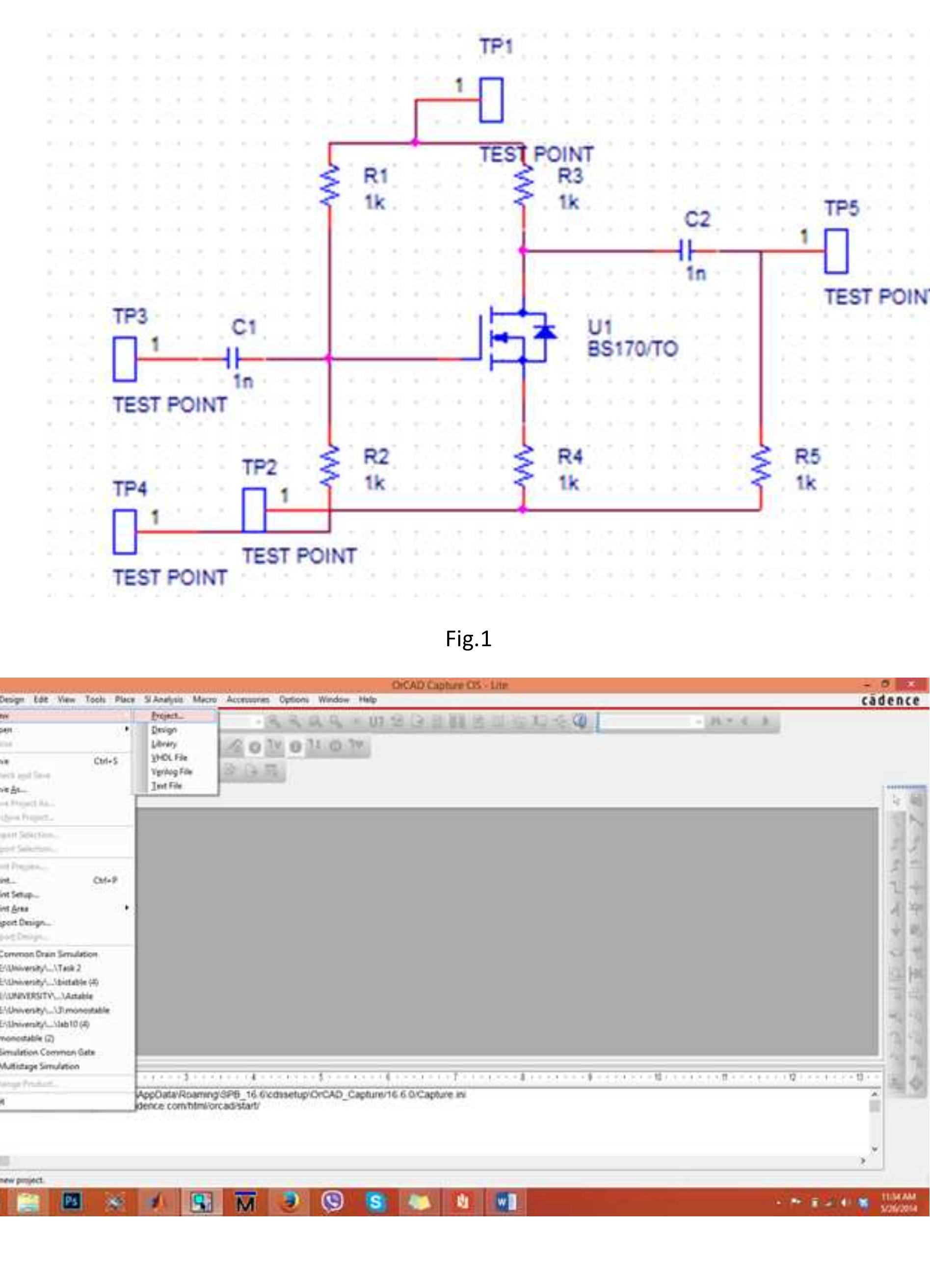 I. | create a pcb layout of the schematic shown in fig. 1 by