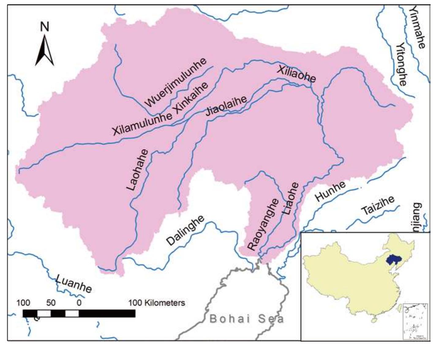8 map of the liao river basin