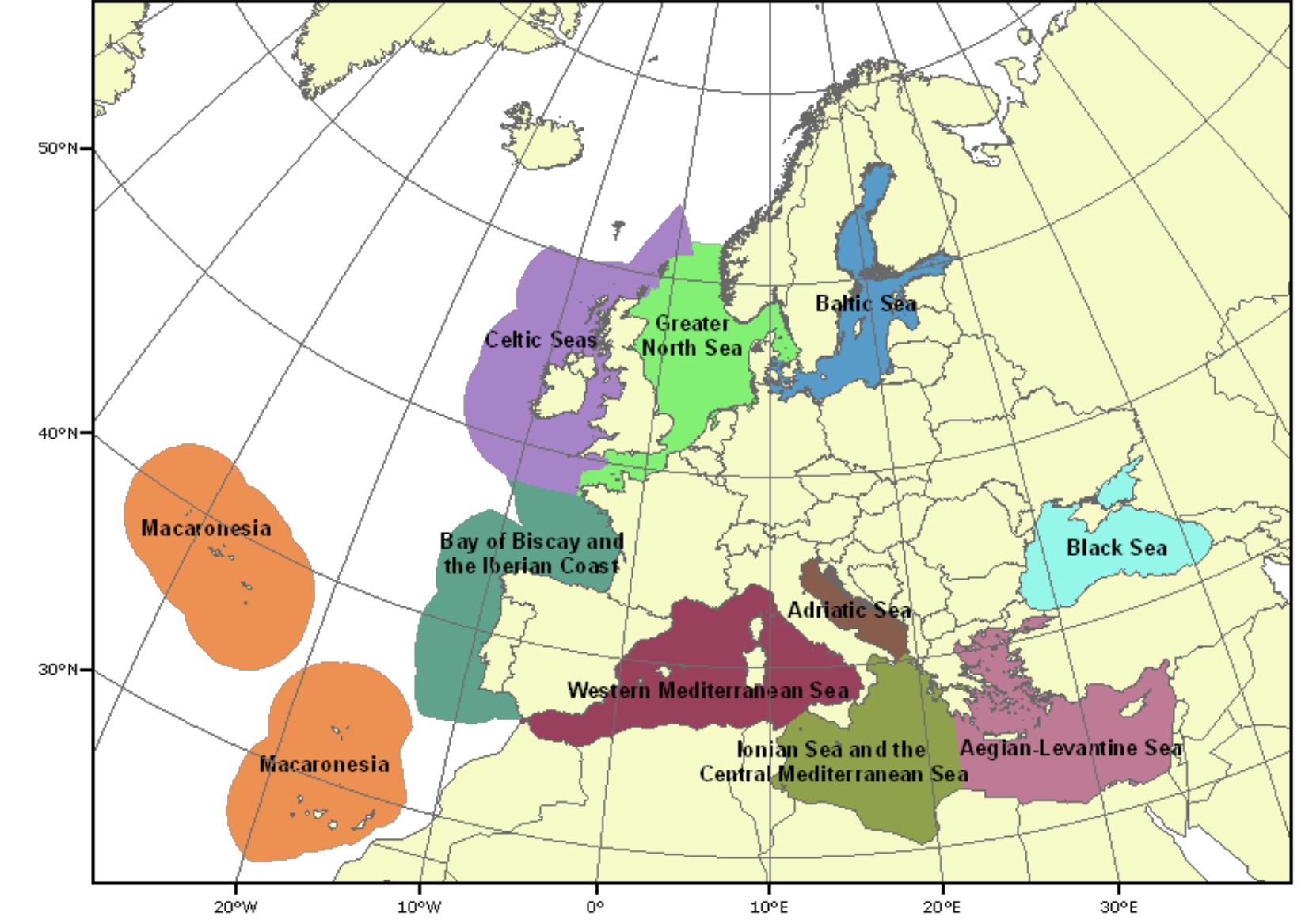 1 final draft map of msfd marine regions and sub-regions.