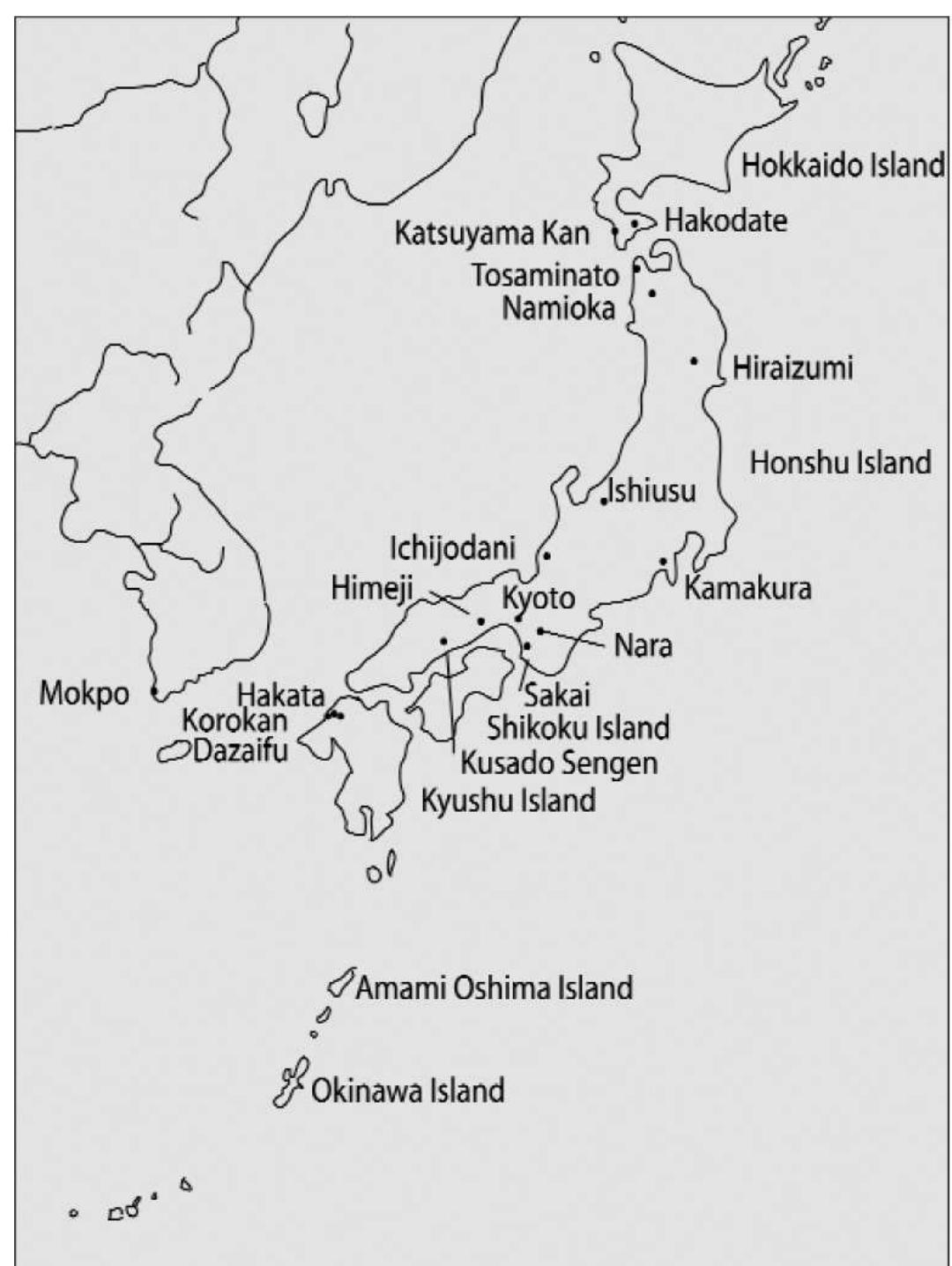 Figure 1 - Japanese medieval trading towns: Sakai and