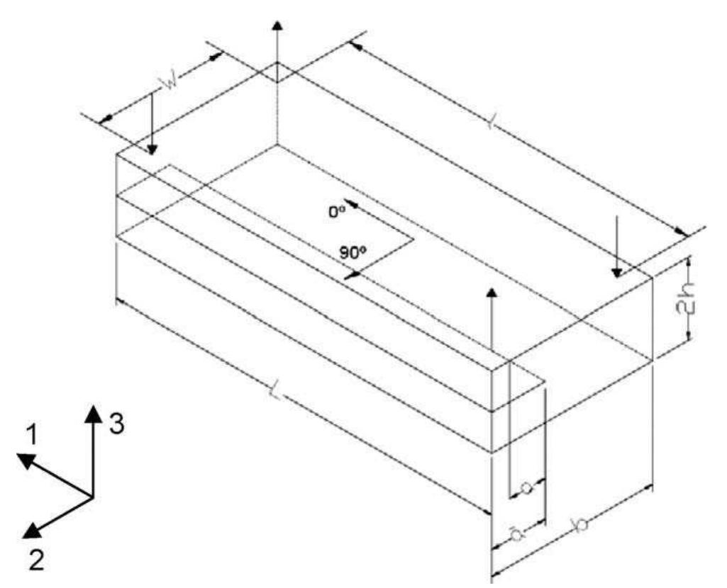 Schematic of ect specimen.