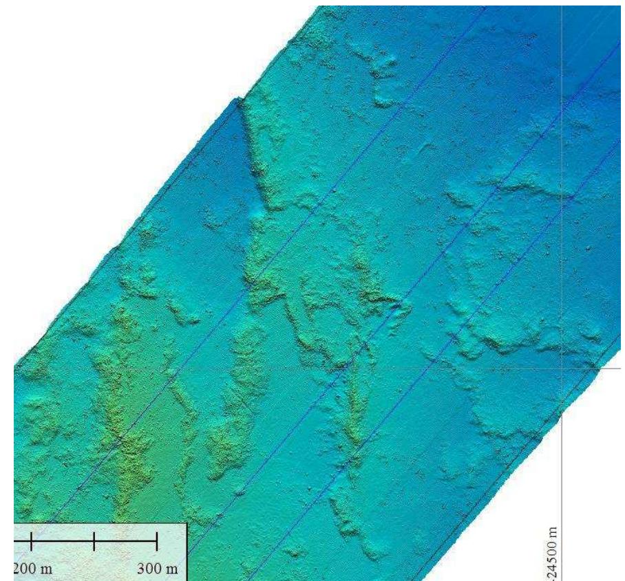 Example of high resolution dtm (0.25m cell size) of a